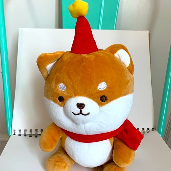 Miniso | Toys | Miniso Mini Christmas Hat Shiba Inu Dog Plush 2 In ...